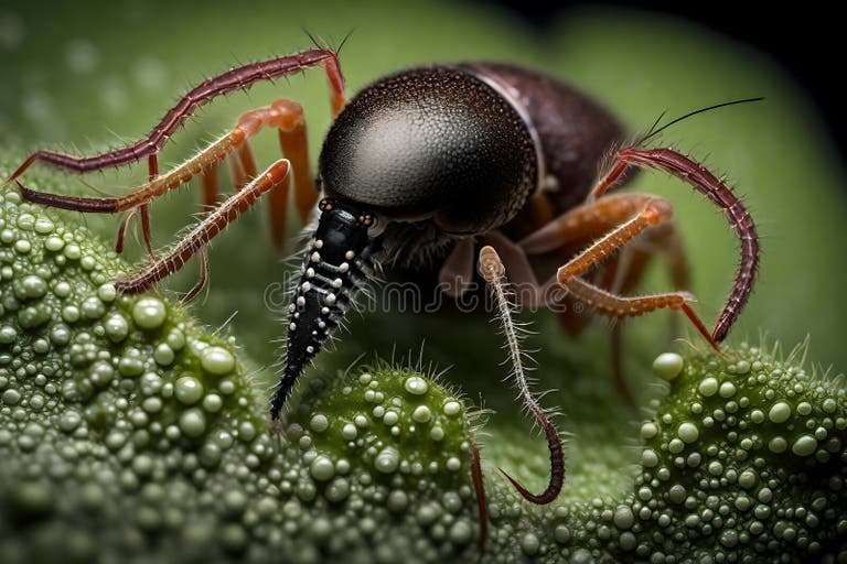 Microscopic Marvel: Hyper Realistic Close-Up of Tiny Insect in Macro ...