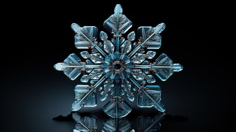 Microscopic Marvel: Snowflake Hexagonal Structures Stock Photo - Image ...