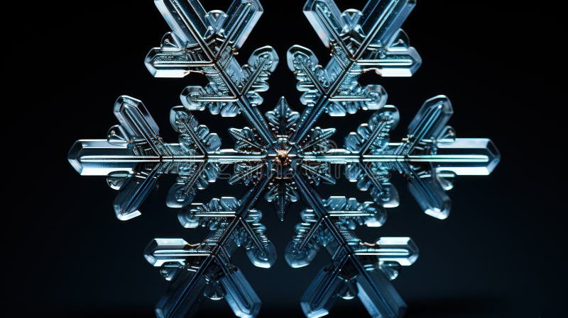 Microscopic Marvel: Snowflake Hexagonal Structures Stock Photo - Image ...