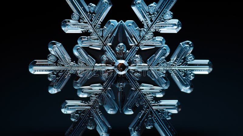Microscopic Marvel: Snowflake Hexagonal Structures Stock Photo - Image ...