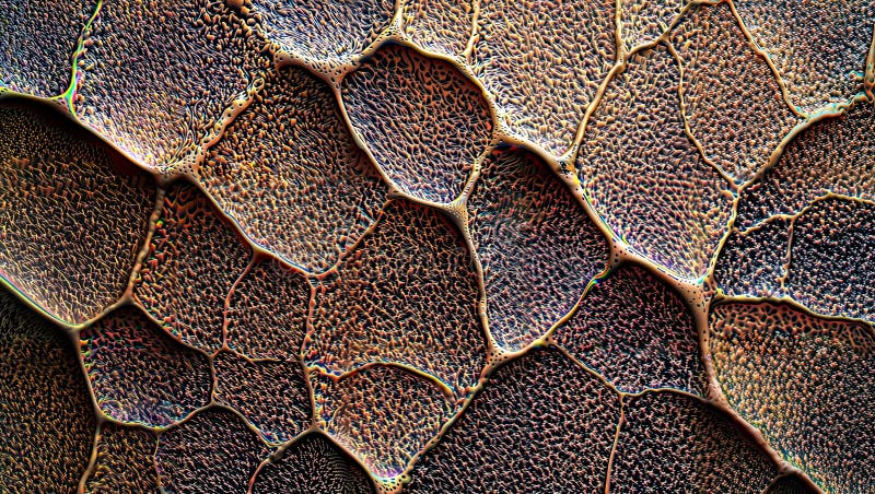 Highly Detailed Microscopic Membrane in Warm Tones, Generative Ai Stock ...