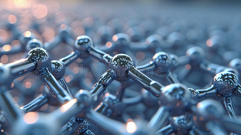 Microscopic Metallic Atomic Structure Network Good Resolution Stock ...