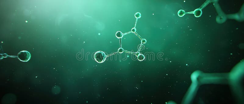 Microscopic Molecular Structure Abstract Green Science Background Atoms ...