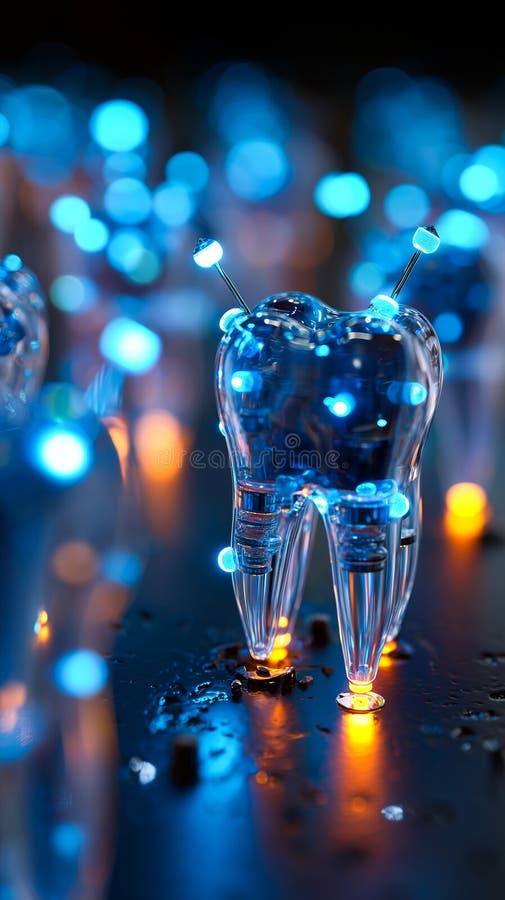 Microscopic Nanobots Meticulously Cleaning Plaque from a Human Tooth ...