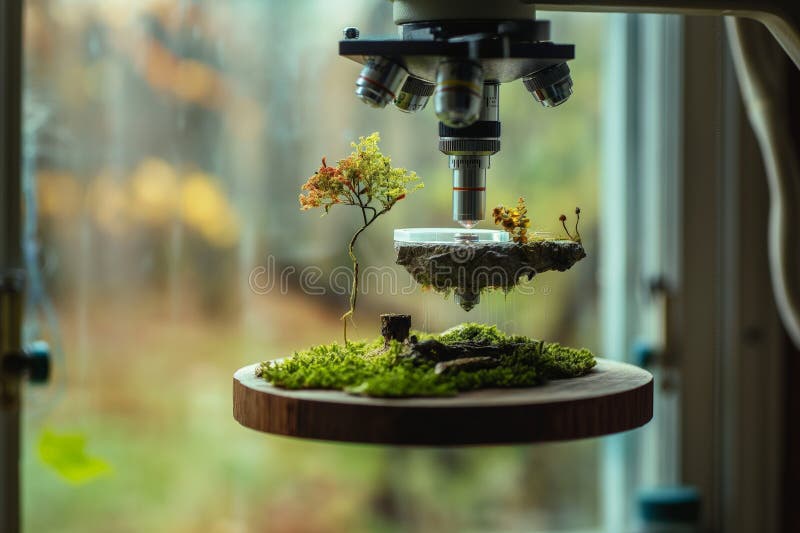 Microscopic Nature Examination Stock Photo - Image of tree, moss: 313412622