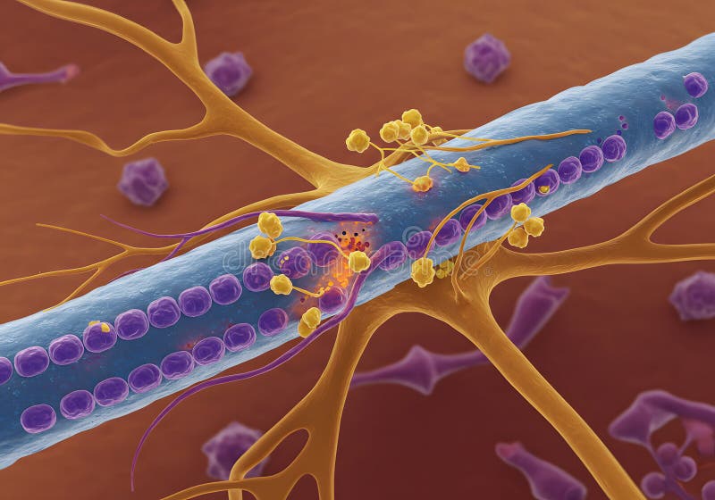 Microscopic Nerve Cell Stock Illustrations – 7,644 Microscopic Nerve ...