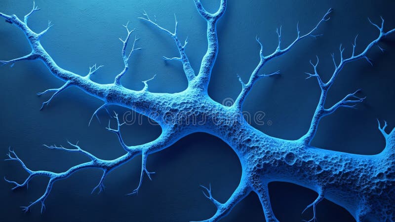 Microscopic Nerve Cell, Intricate Branches & High Quality Image Stock ...