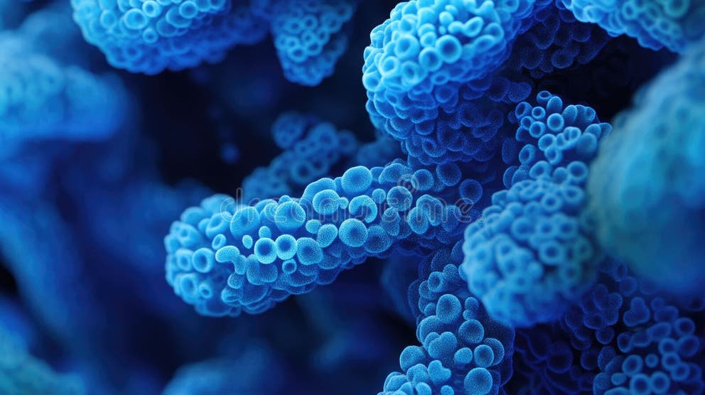 Microscopic Ocean of Bacteria Stock Illustration - Illustration of ...