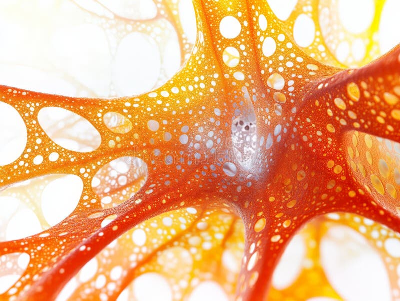 Microscopic Orange Cellular Structure Interconnected Pores Organic ...