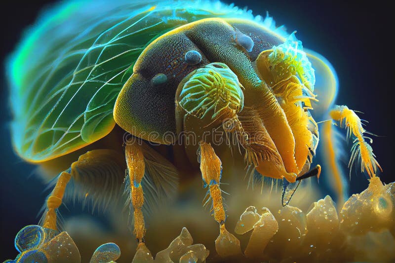 Microscopic organism stock illustration. Illustration of colourful ...