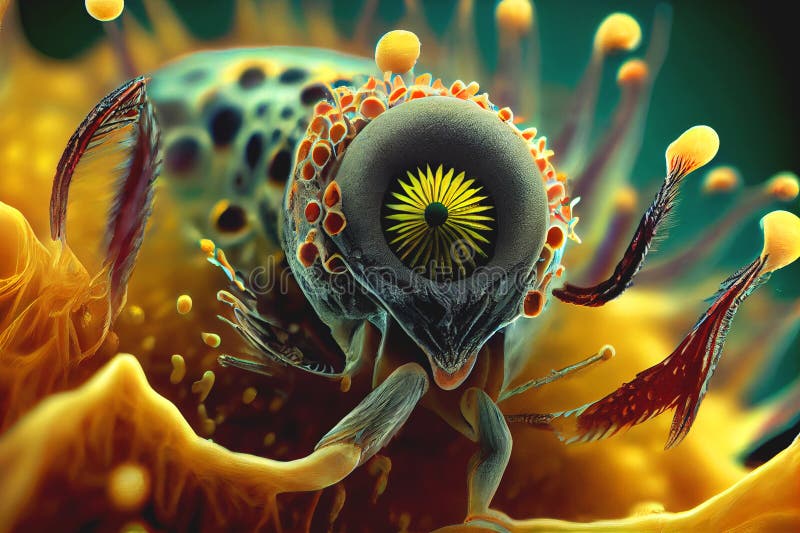 Microscopic Organism Creature Stock Illustration - Illustration of nano ...