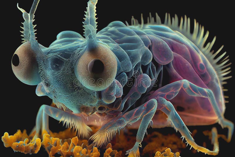 Microscopic Organism Creature Stock Illustration - Illustration of high ...