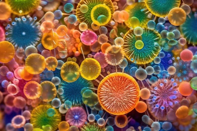 Microscopic Organisms - Generative AI Stock Illustration - Illustration ...