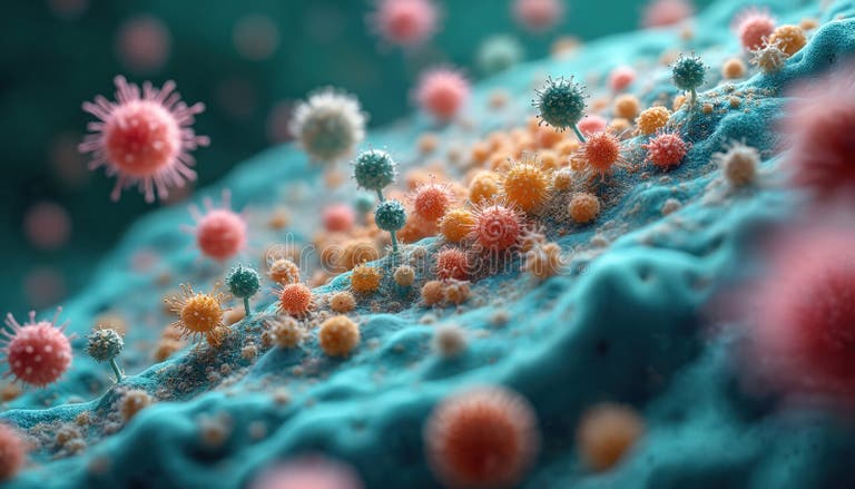 Microscopic Organisms Thrive within Body. Digestive Tract Under ...