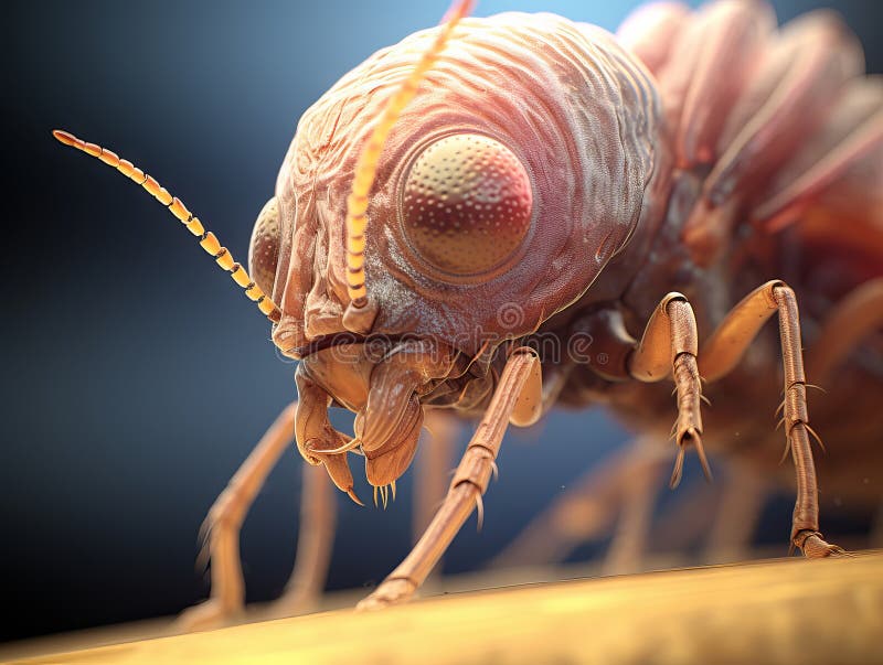 Microscopic Flea stock illustration. Illustration of microscope - 302987746