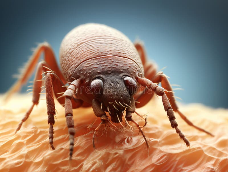 Microscopic Tick stock illustration. Illustration of enlarged - 302987931