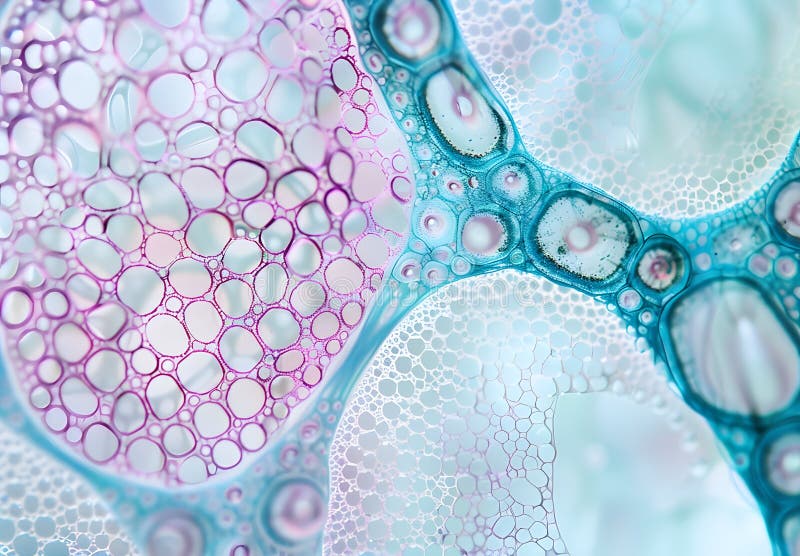 Microscopic Plant Cells Abstract Background Stock Illustration ...