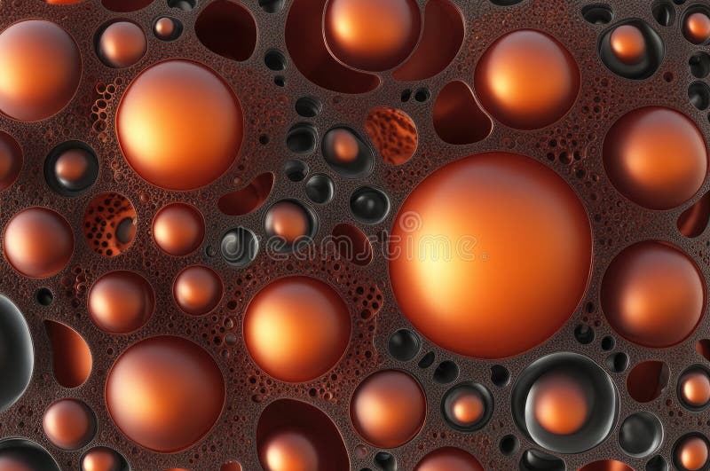 Microscopic Pollen Grains Pattern in Vivid Colors Stock Image - Image ...