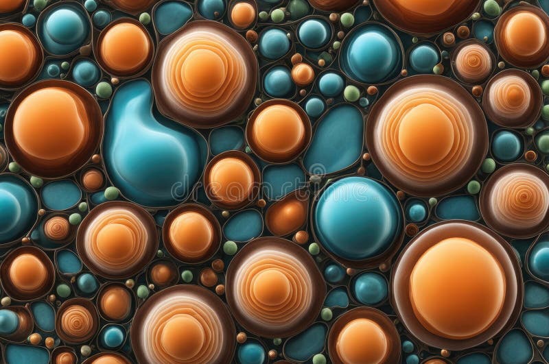 Microscopic Pollen Grains Pattern in Vivid Colors Stock Image - Image ...