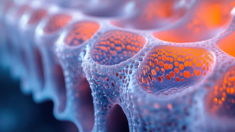Microscopic Porous Organic Structure Showing Interconnected Cavities ...