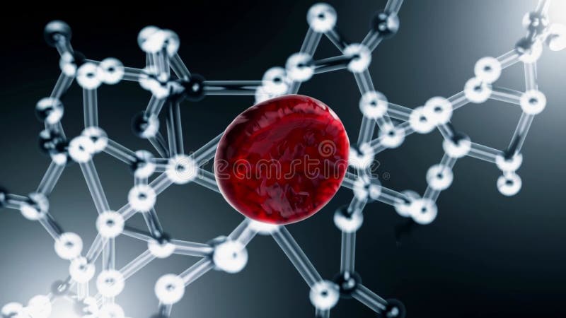 Red Blood Cell Rotating in a Molecular Structure Stock Video - Video of ...