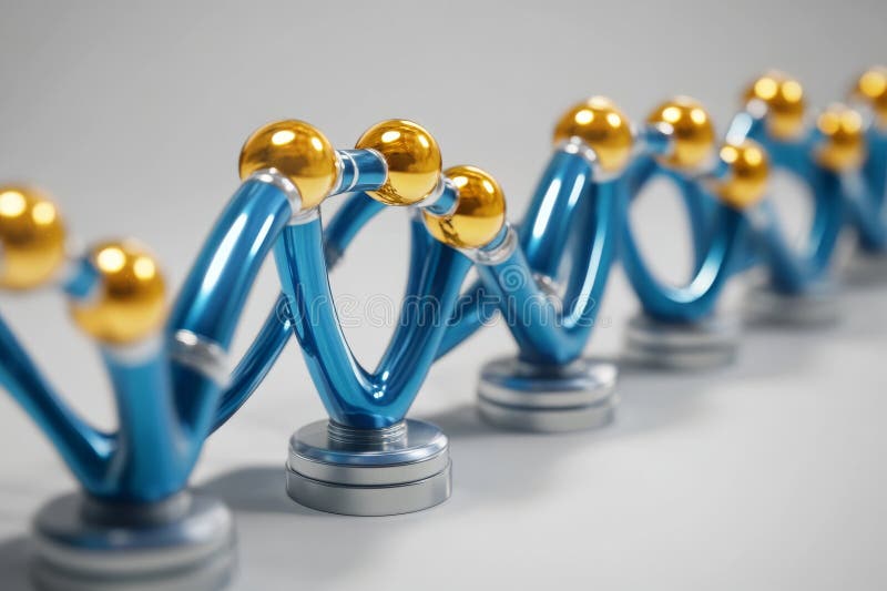 A Microscopic Representation of Double-stranded DNA, Colored in Blue ...