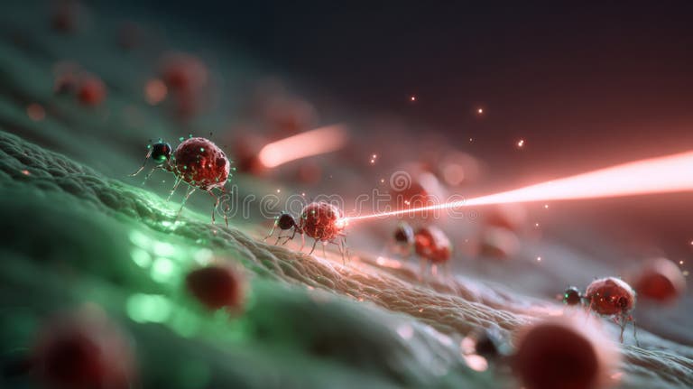 Microscopic Robots Fight Viruses Stock Illustration - Illustration of ...