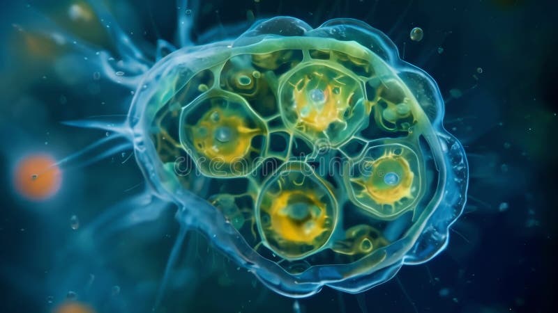 A Microscopic Rotifer Egg Surrounded by Protective Outer Layers Waiting ...