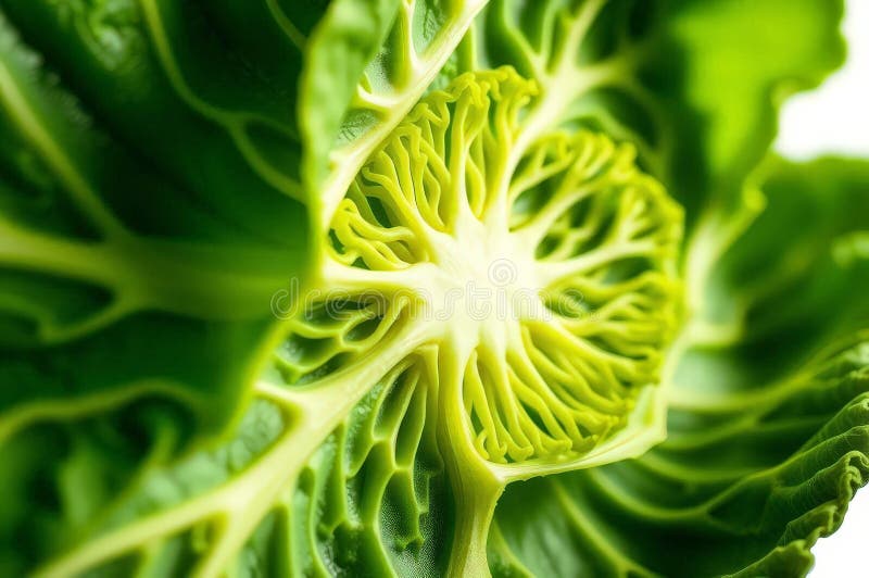 Microscopic Savoy Cabbage Leaf Cells Stock Illustration - Illustration ...