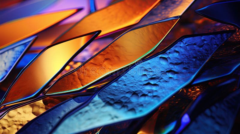 Microscopic Shot of a Glass Texture. Ai Generative Stock Photo - Image ...