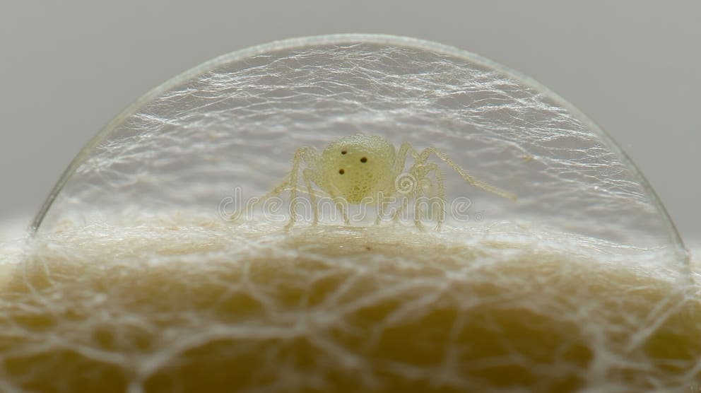 Microscopic Spider Under Glass, Lab Study, Science Stock Image - Image ...