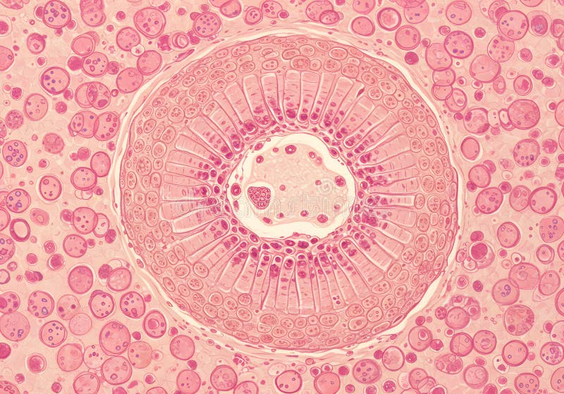 Microscopic Tissue Cross Section Stock Illustration - Illustration of ...