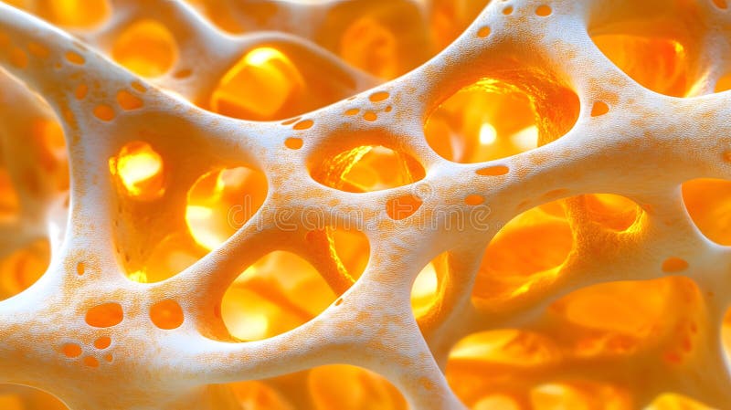 Microscopic Trabecular Bone Structure Orange Hues Royalty Free Image ...