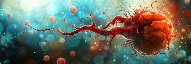 Microscopic View of Aggressive Cancer Cell, Malignant Tumor, Viral ...