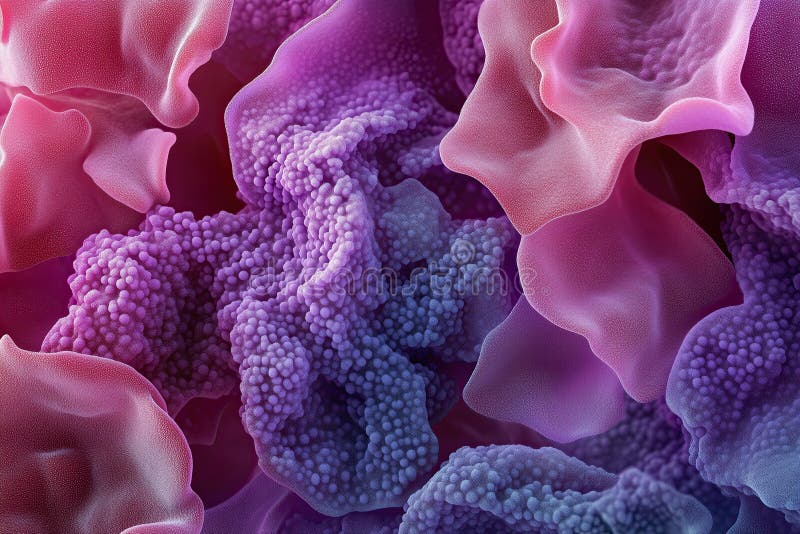 Microscopic View of Aggressive Cancer Cells Invading Healthy Tissue ...