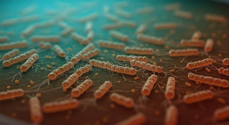 Microscopic View of Bacteria Colony: a Detailed Look at Rod-Shaped ...