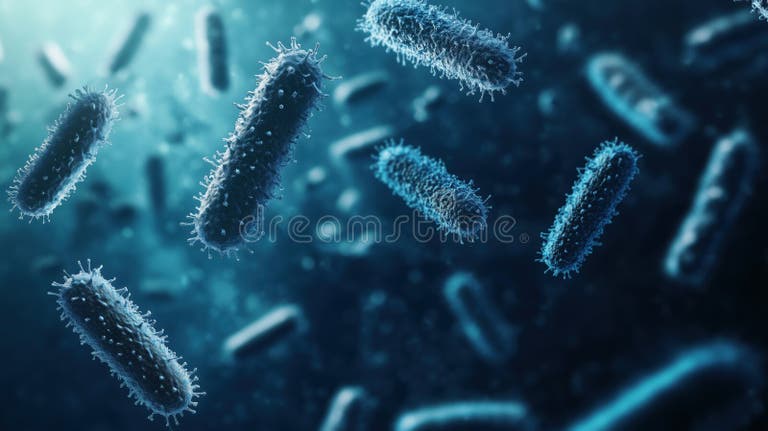 Microscopic View of Bacteria in a Fluid Environment Showcasing ...