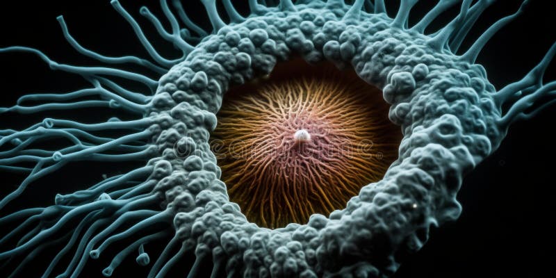 Microscopic View of Bacteria Stock Illustration - Illustration of ...