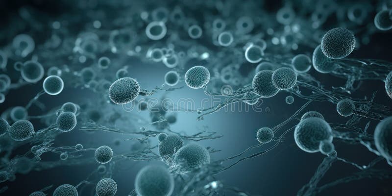 Microscopic View of Bacteria Stock Illustration - Illustration of ...