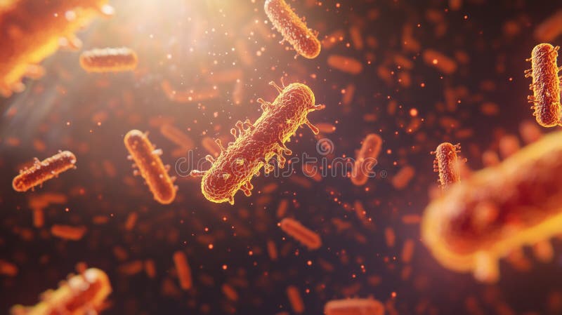 Microscopic View Bacteria Multiplying Dark Environment Stock Photos ...