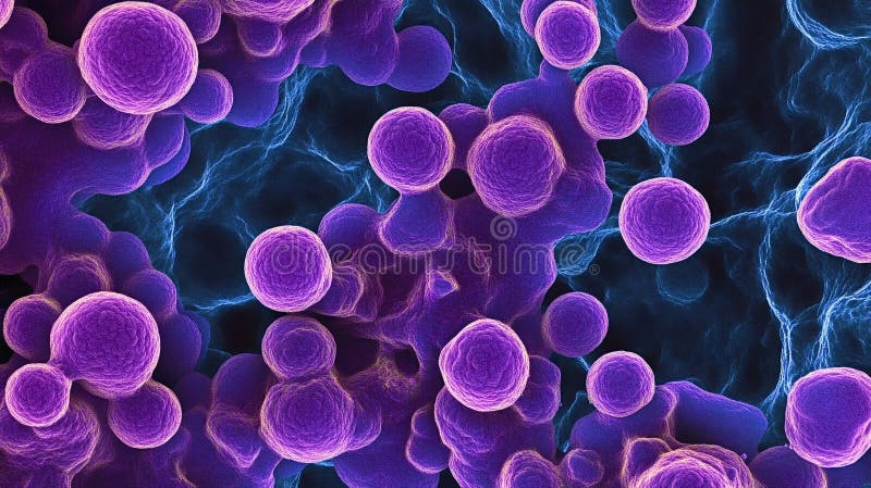 Microscopic View of Bacteria Multiplying and Spreading Infection Stock ...