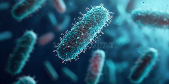 Microscopic View of Bacteria and Particles in a Glowing Liquid ...