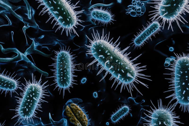 Microscopic View of Bacteria Pathogens Stock Photo - Image of ...