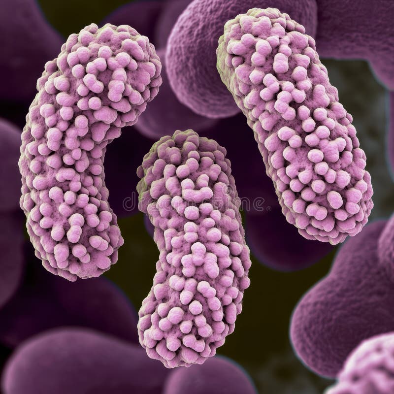 Microscopic View of Bacteria Under an Electron Microscope Stock ...