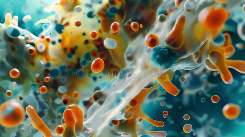 A Microscopic View of a Biofilm Matrix with Tered Bacteria Emphasizing ...