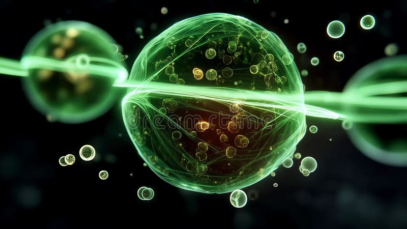 Microscopic View of Biological Cell Structure Stock Footage - Video of ...