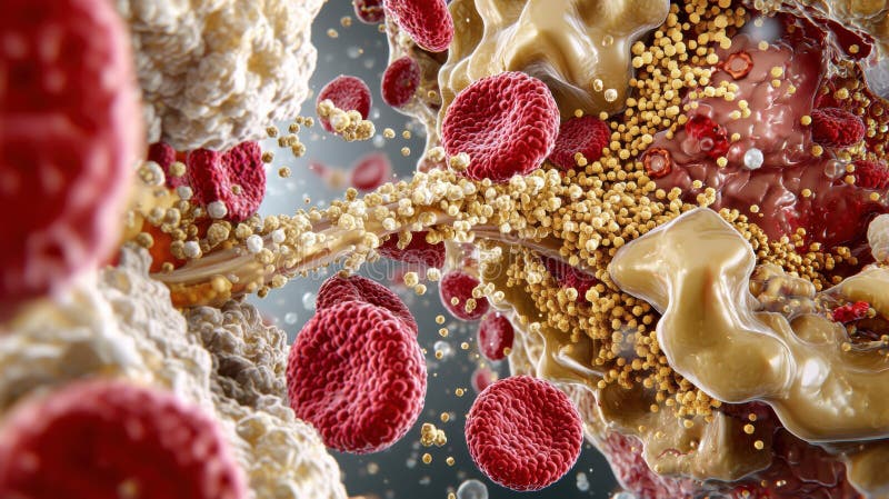 Microscopic View of Blood Platelets Clumping during the Clotting ...