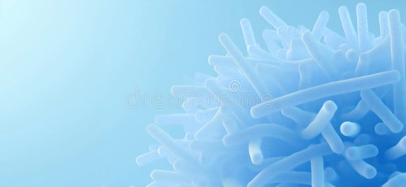 Microscopic View of Blue Bacteria with Intricate Structures and ...