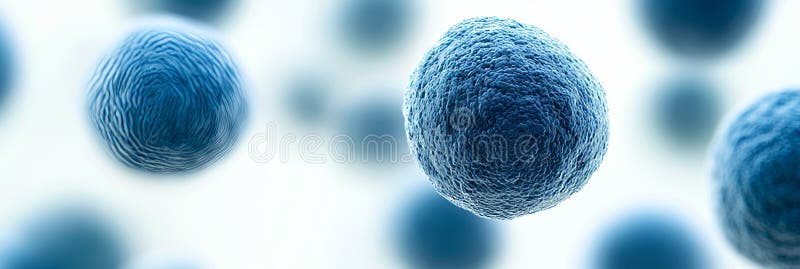 Microscopic View of Blue Cells, Biological Cells Under a Microscope ...