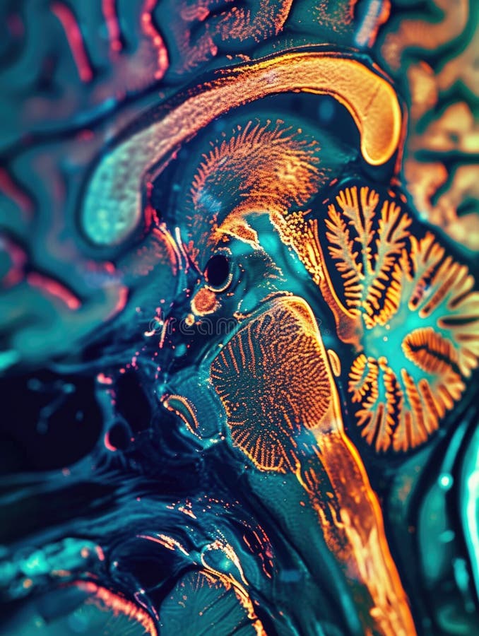 Microscopic View of Brain Cortex Stock Photo - Image of view, shape ...